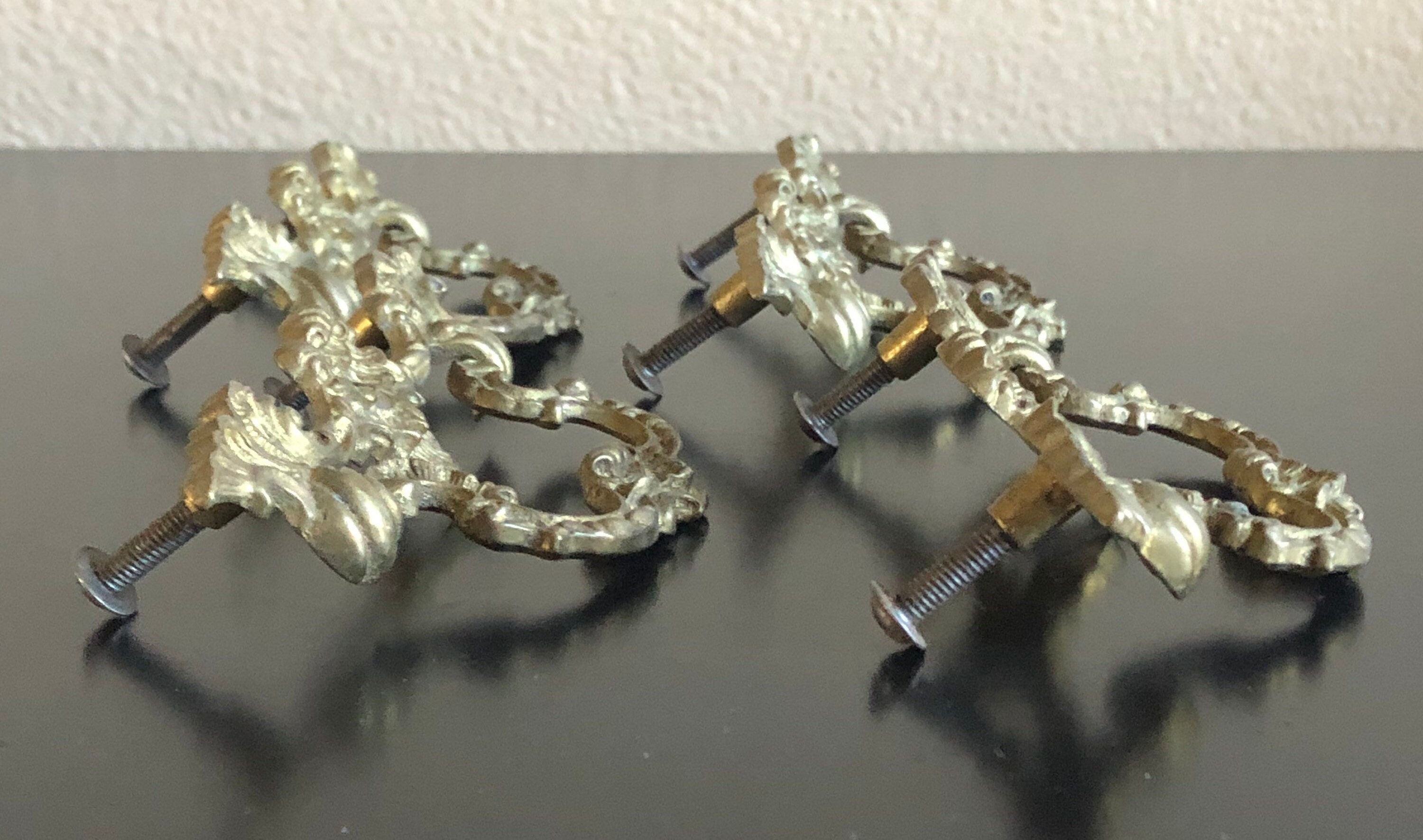 Antique Brass Drop Handle Drawer Pulls Brass Drawer Pulls | Etsy