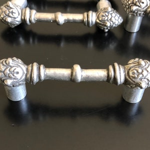 Vintage Silver Metal Drawer Pull, Vintage Drawer Hardware, Cabinet Pull ...