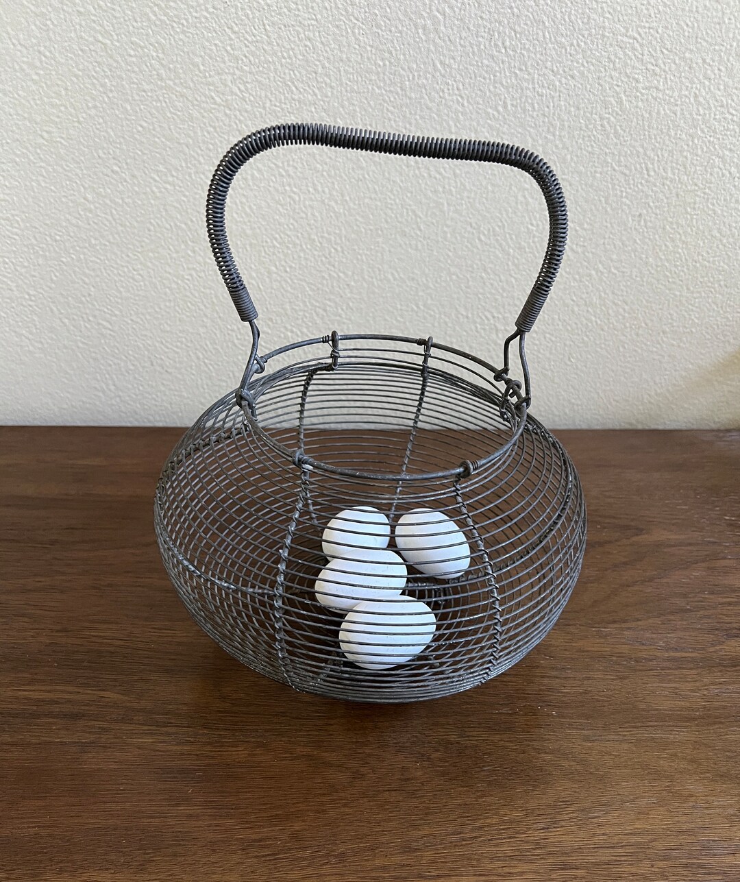 Vintage Wire Egg Holder, Vintage Metal Wire Egg Basket, Egg Basket ...