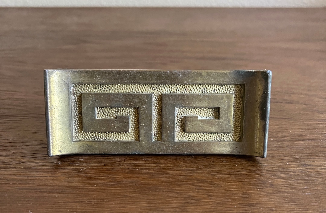 Vintage Greek Key Drawer Handle, Vintage Brass Drawer Pull, Door Handle ...