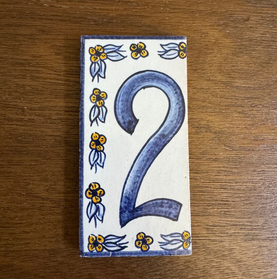 Vintage House Number 2, Terracotta House Number 2, Number 2 House ...