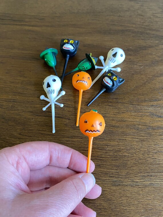 Vintage Halloween Cupcake Picks Halloween Cupcake Toppers - Etsy
