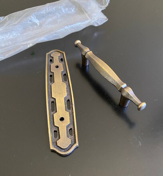 Vintage MCM Brass Drawer Door Handle Door Pulls With - Etsy