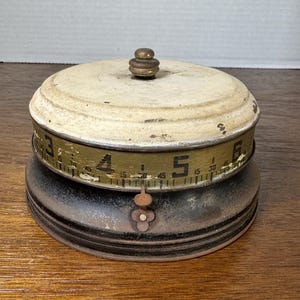 Vintage Clock Tape Rotating Tape Measure Desk Clock, Black Lux Mystery ...
