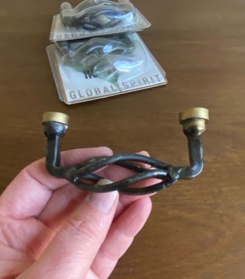 Vintage Metal Twist Drawer Handle Door Pulls Twist Drawer - Etsy