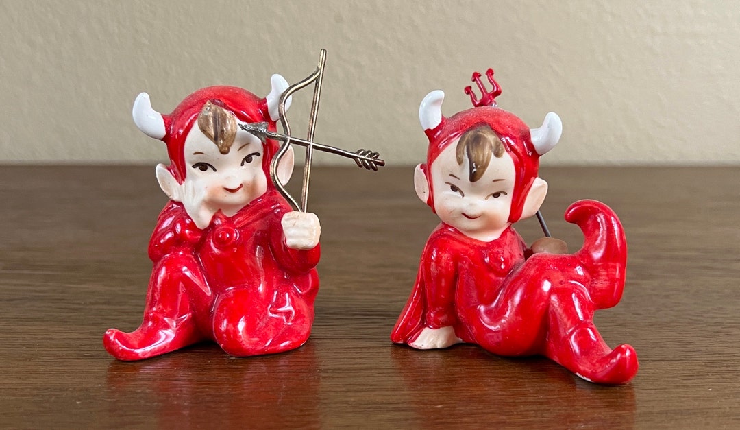 Vintage Devil Figurines, Devil Figurines, Devil Decor, Devil, Vintage ...