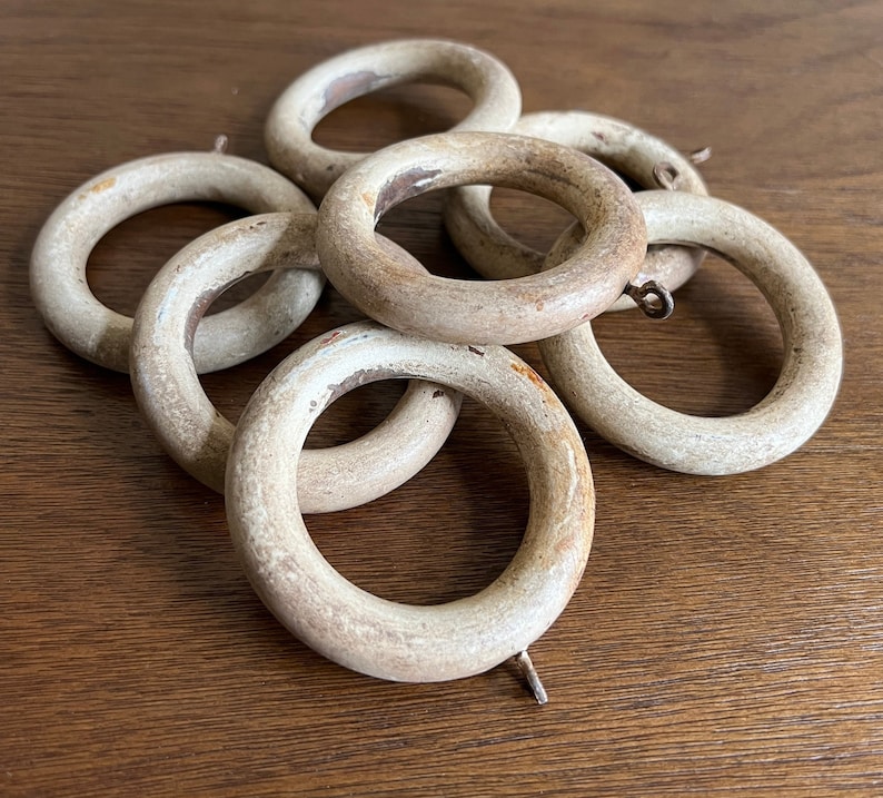 Expires Jan. 27th** Vintage Wooden Drapery Ring, Drapery Hardware ...