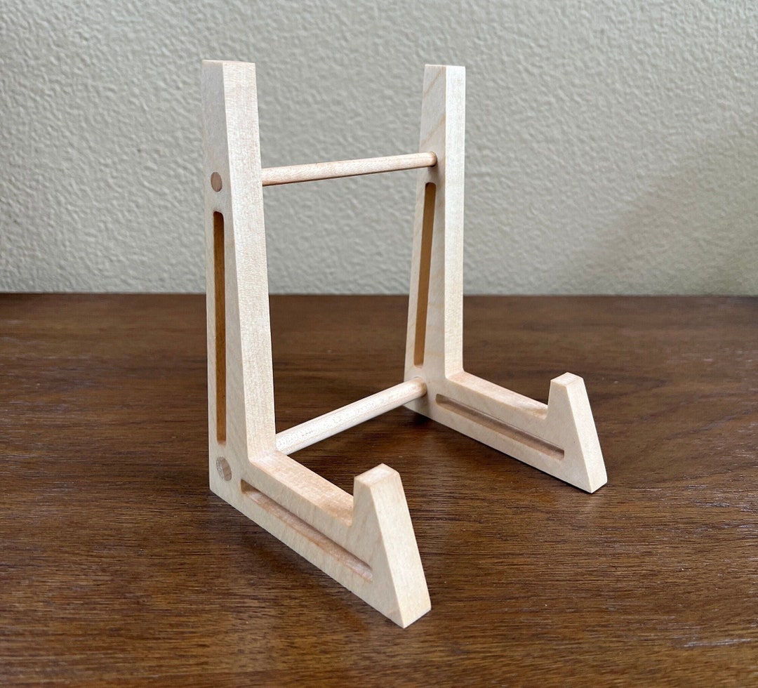 Custom Handmade Modern Style Maple Wood Stand Easel, Plate Stand, Plate ...