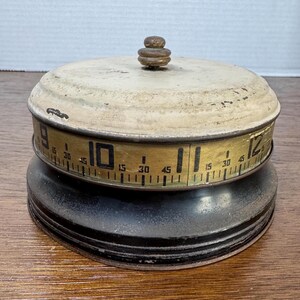 Vintage Clock Tape Rotating Tape Measure Desk Clock, Black Lux Mystery ...