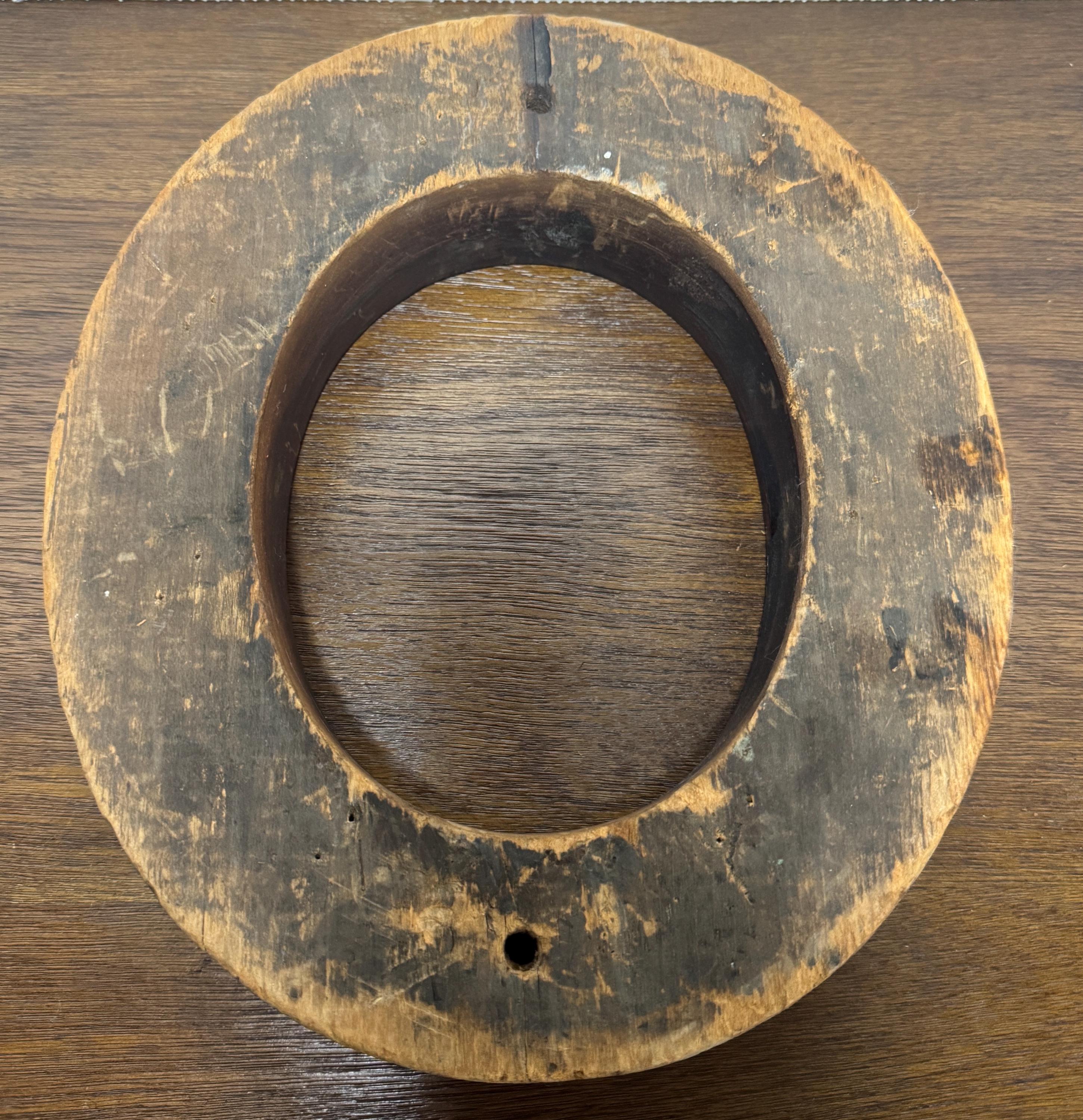 Antique Diamond Millinery Wood Hat Form, Brim Mold, Primitive ...