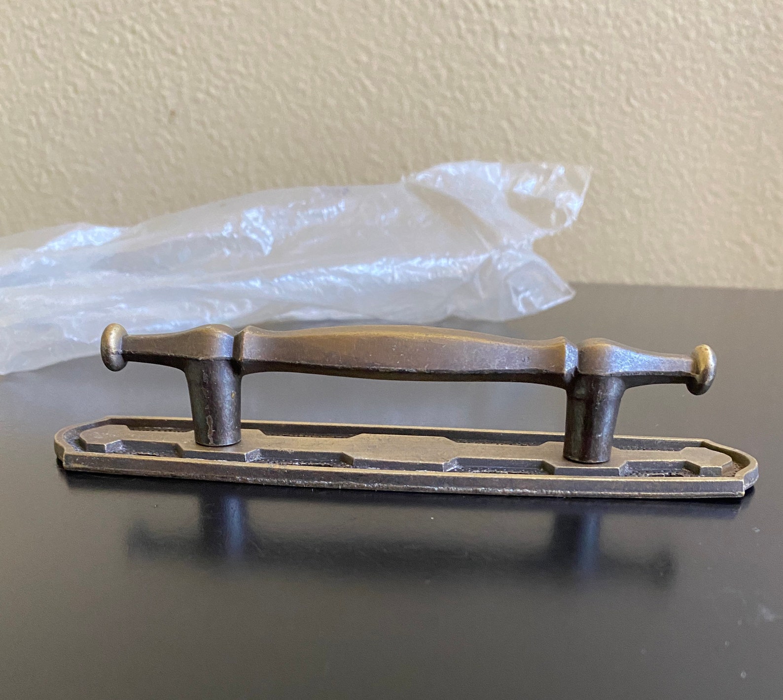 Vintage MCM Brass Drawer Door Handle Door Pulls With - Etsy