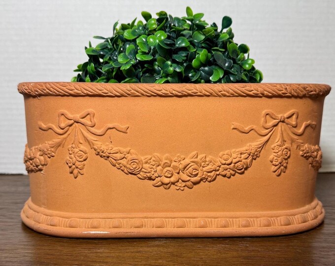 Vintage Napco Terracotta Planter, Napco Planter, Oval Terracotta Pot ...