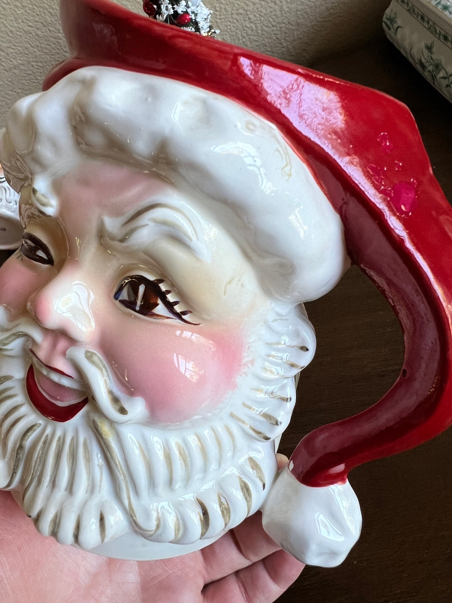 Vintage Napco Santa Pitcher 8 Mug Set Vintage Christmas - Etsy