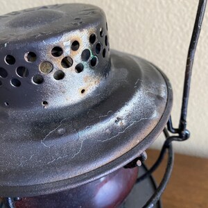 Vintage Handlan St. Louis Lantern, Red Glass Globe, Railroad ...