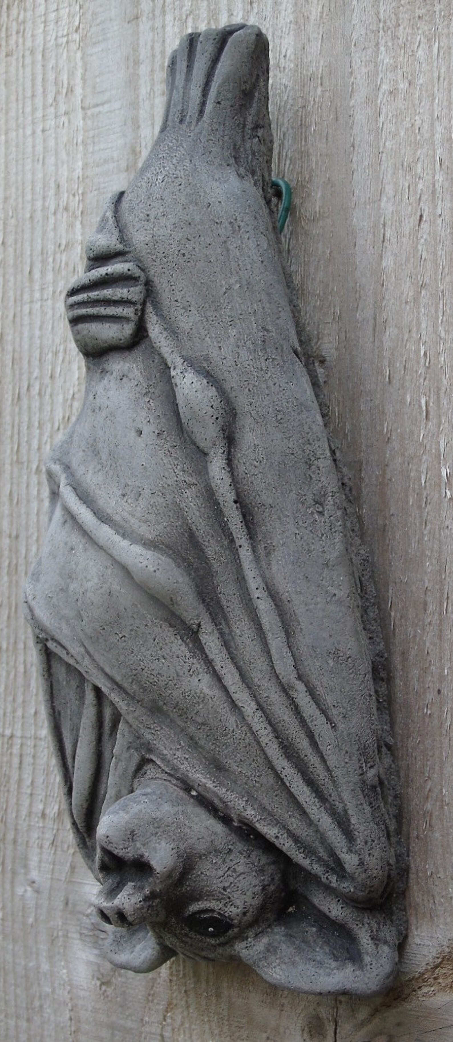Resting Bat Wall Plaque: Hand Cast Stone Garden Ornament - Etsy UK
