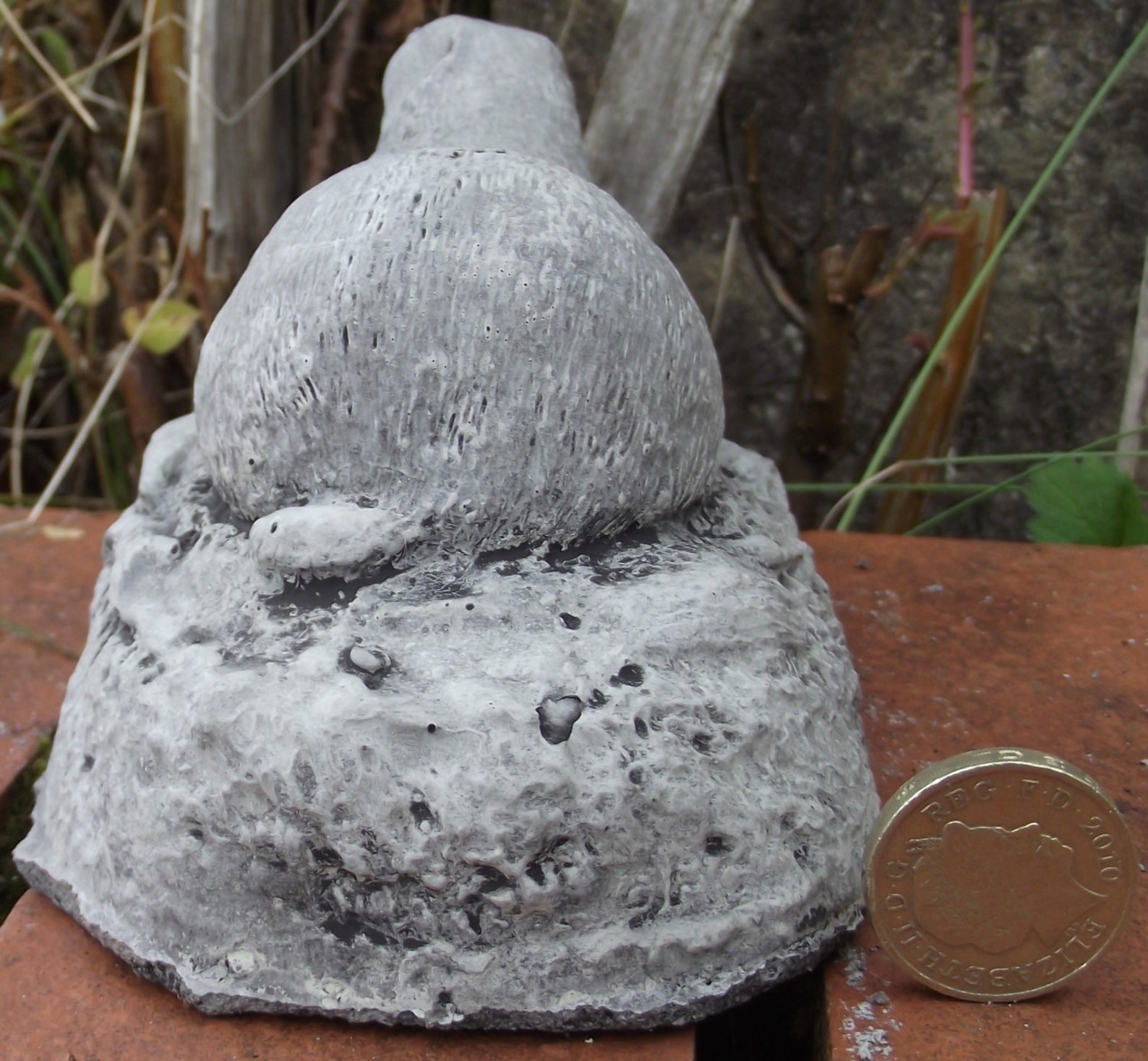 Small Badger on a Rock Stone Garden Ornament Hand Cast - Etsy