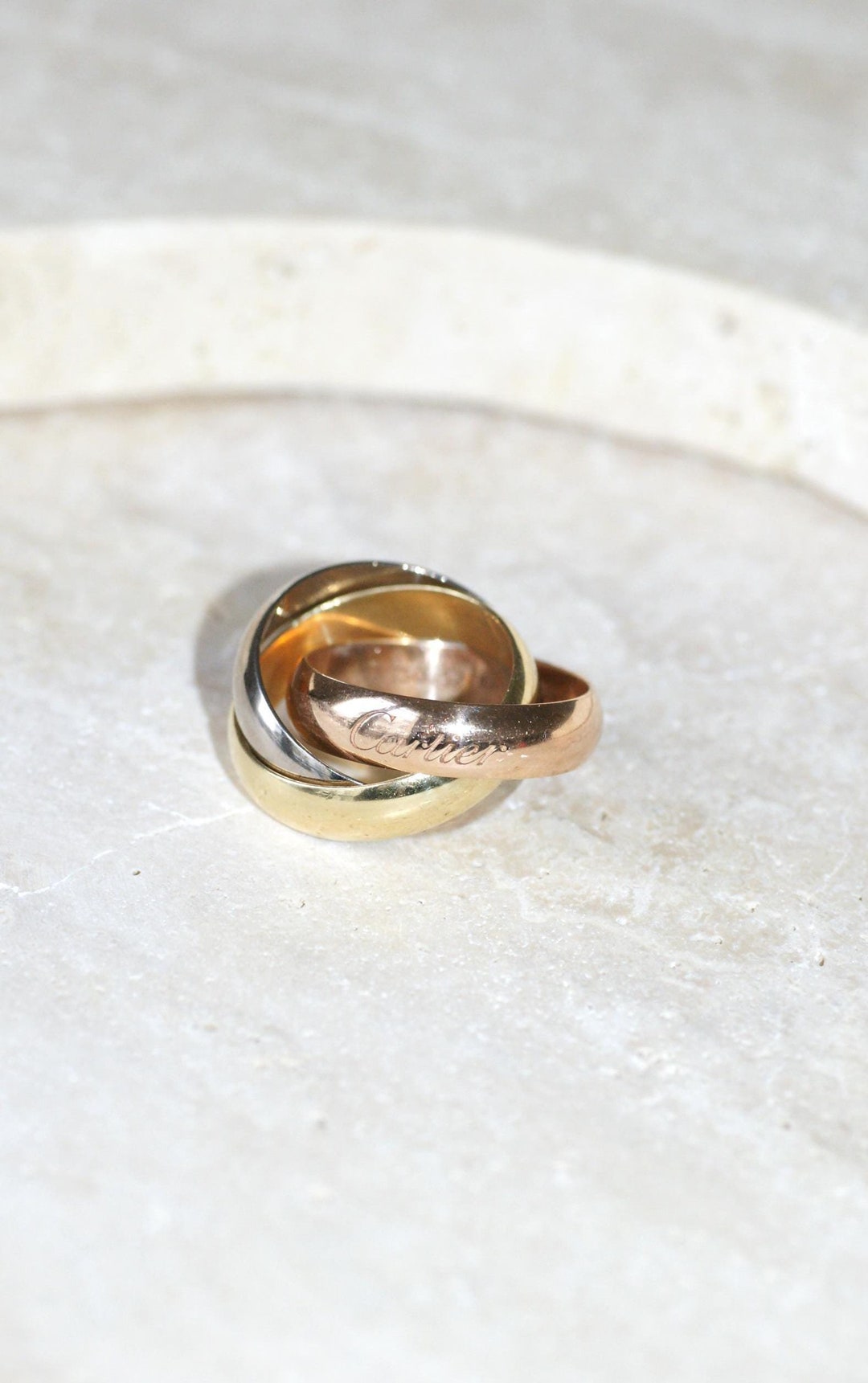 Cartier Trinity 3 Gold Ring Large Model Size 52 - Etsy