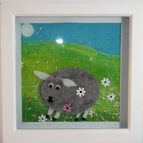 Artwork 'sheep in a Box' Original Mixed Media - Etsy