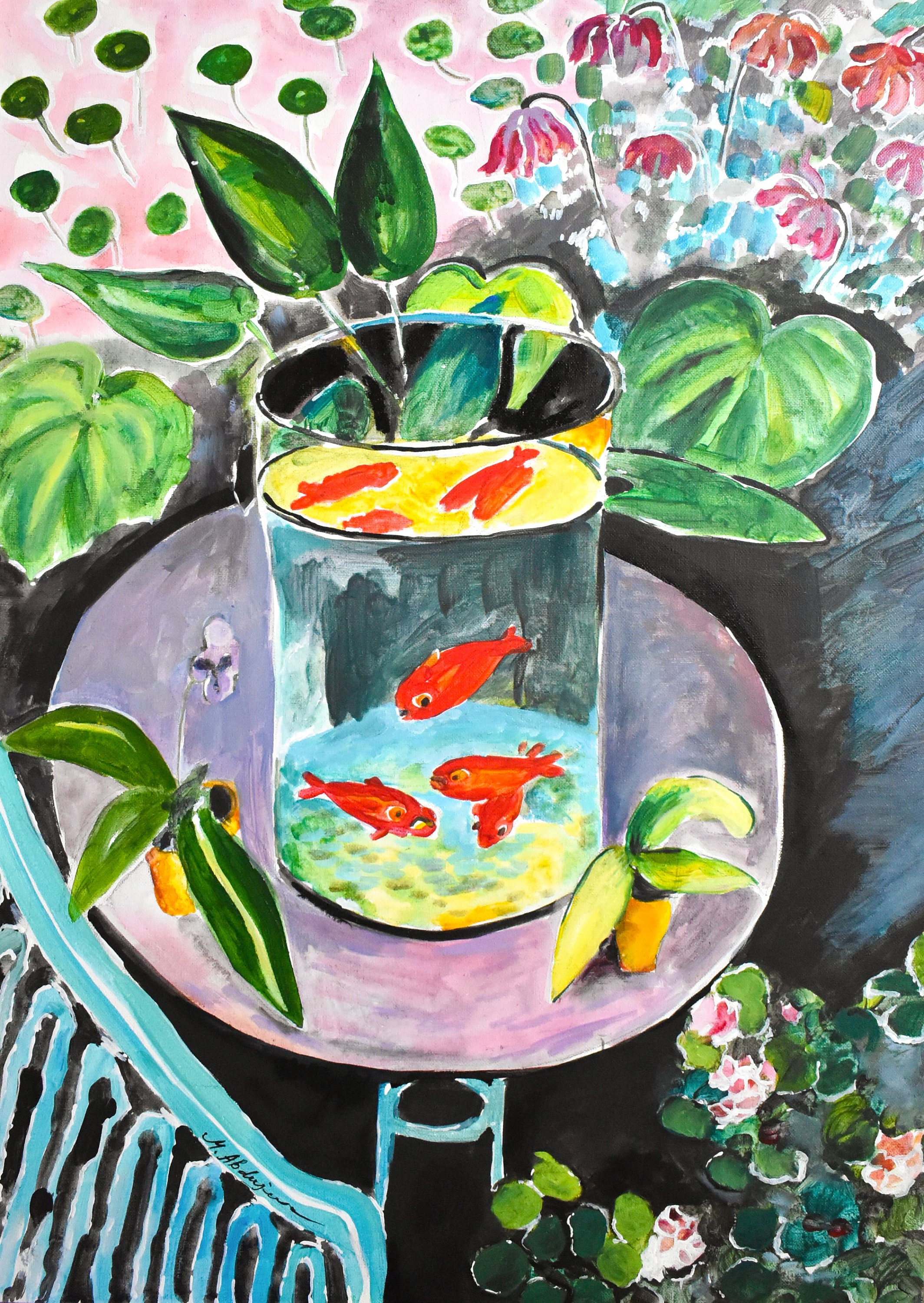 The Goldfish Classic Painting Replica Copy, Fish Fish-tank Panting ...