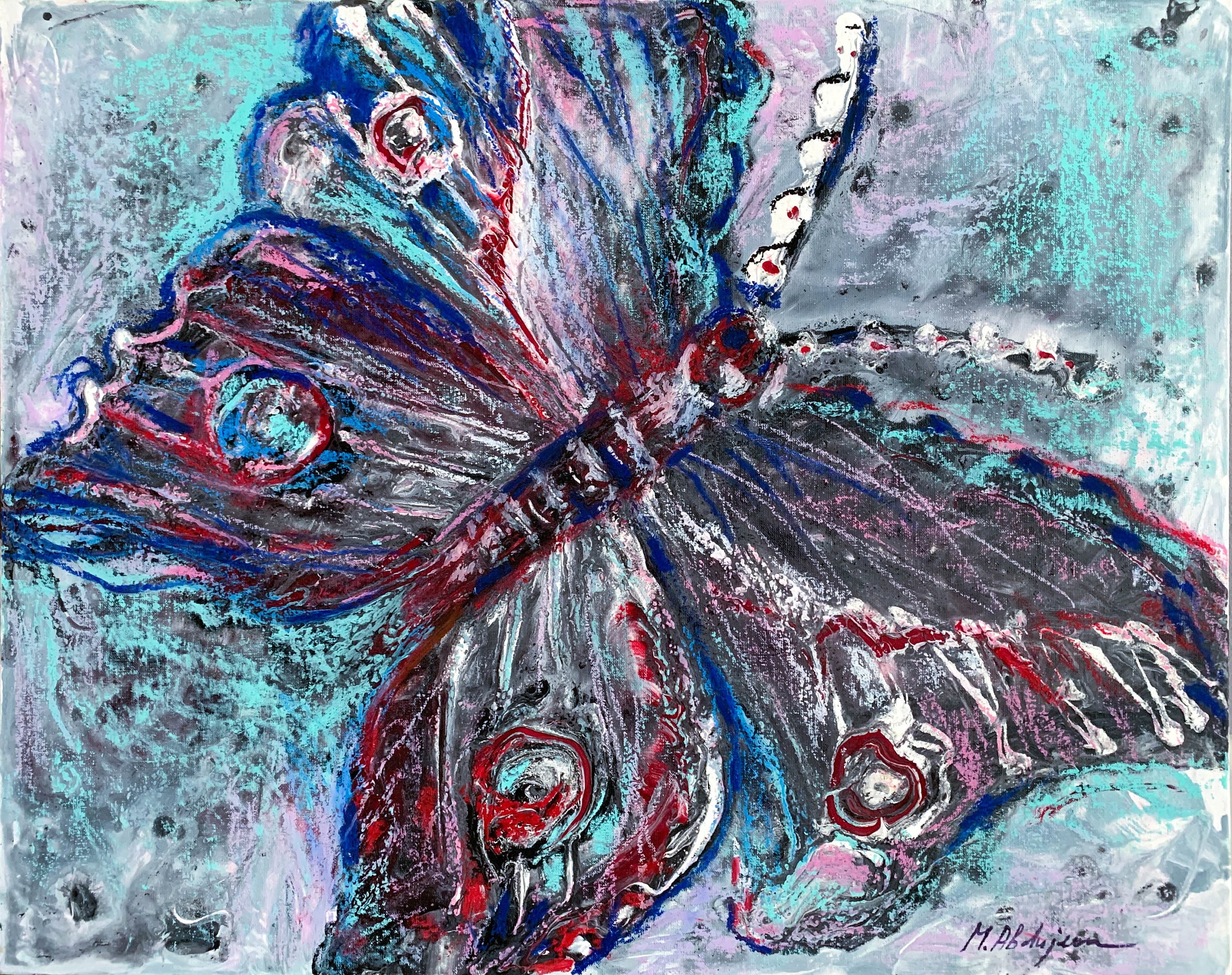Abstract Butterfly Modern Painting, Wall Art Home Decor, Animal ...