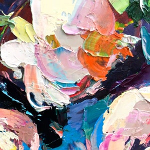 Expressionism Roses Original Painting, Wall Art Home Decor, Flowers ...