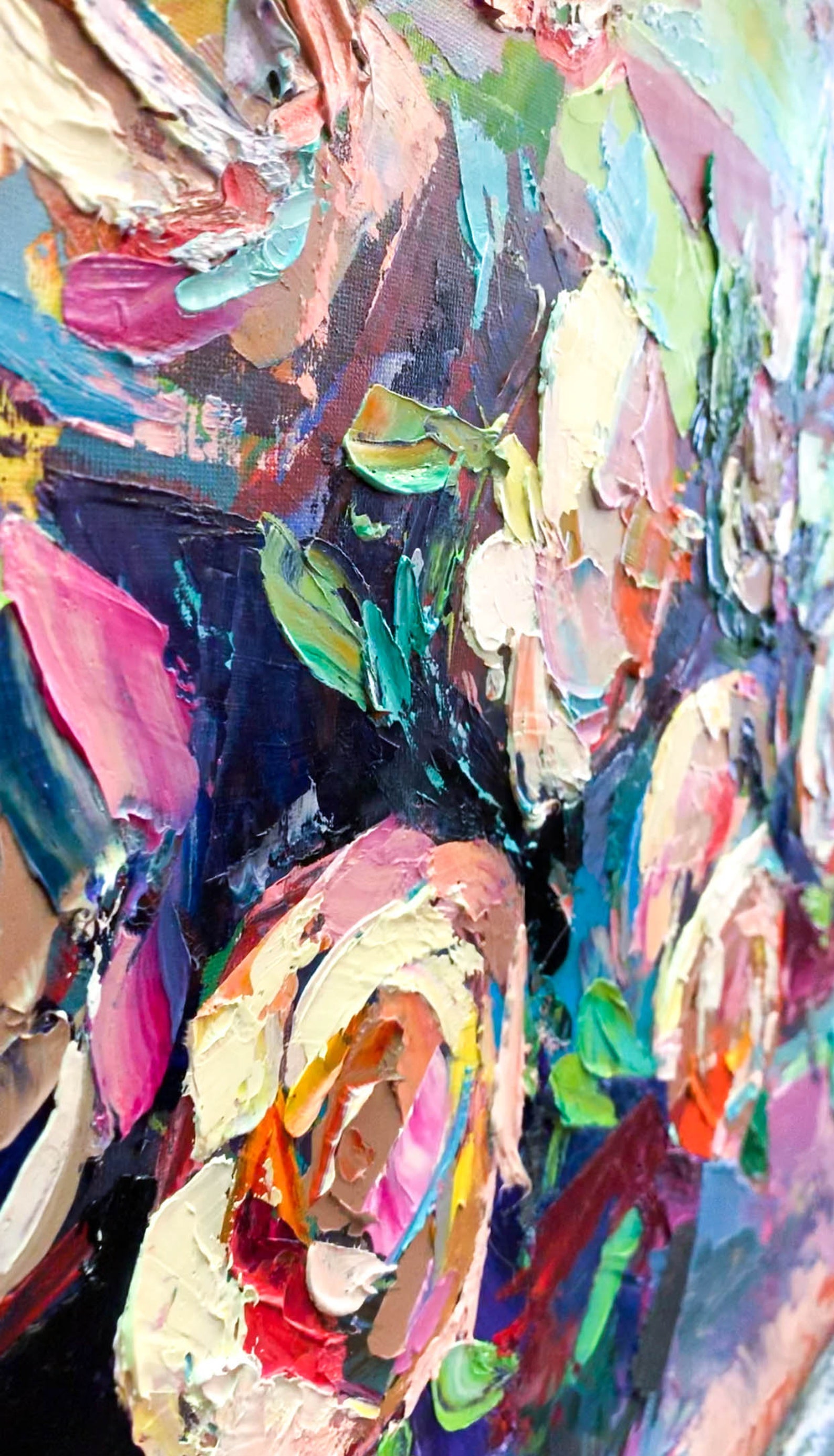 Expressionism Roses Original Painting Wall Art Home Decor - Etsy