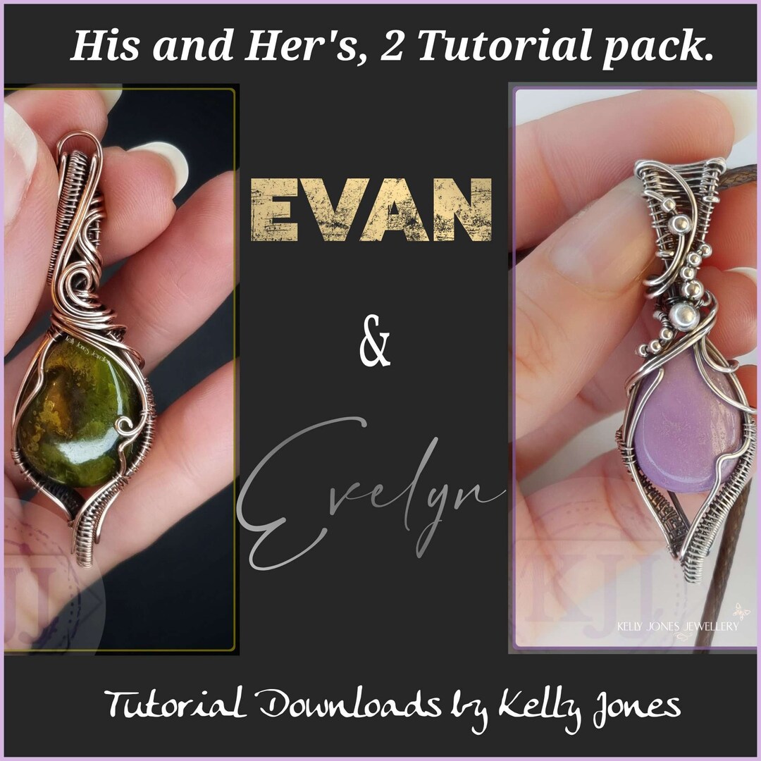His and Her's, 'evelyn' and 'evan' Pendant Tutorial Set. 2 Tutorial Downloads in This Purchase ...