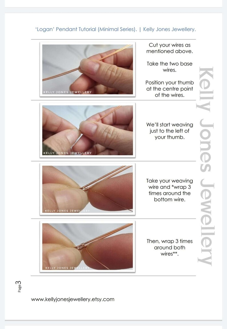 Logan Tutorial. Wire Wrap Pdf Tutorial Download. Many Pages - Etsy