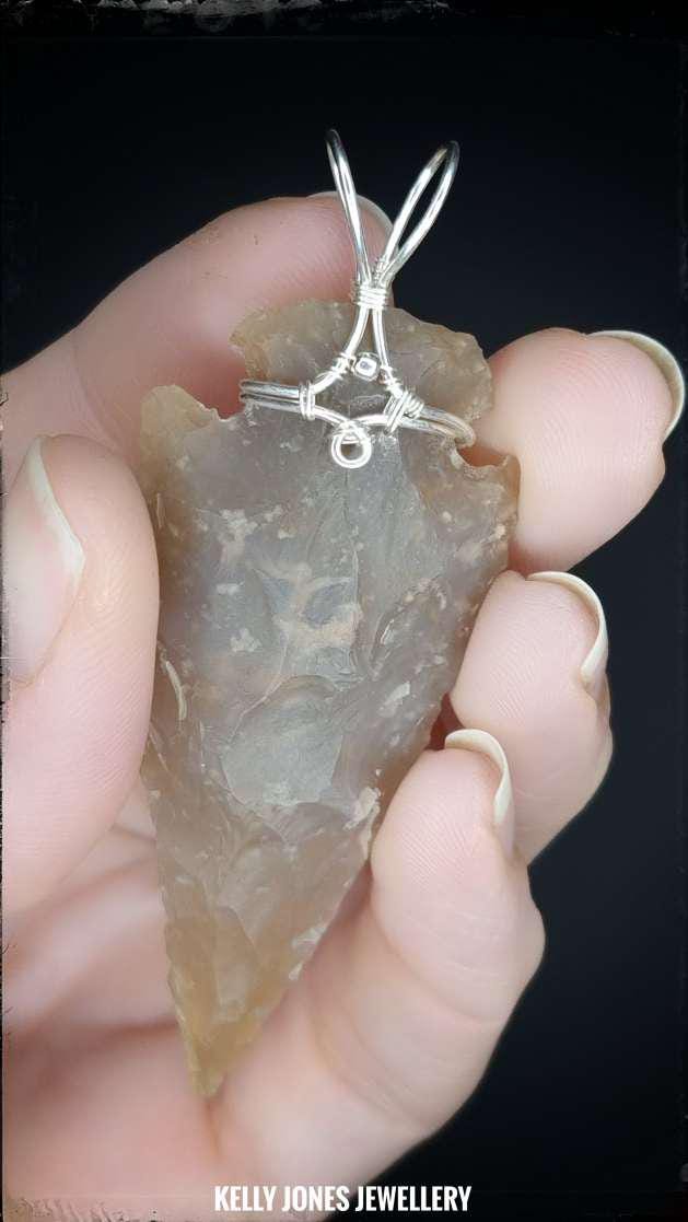 Silver-filled Arrowhead Pendant With Sterling Bead. My Own Design. One ...