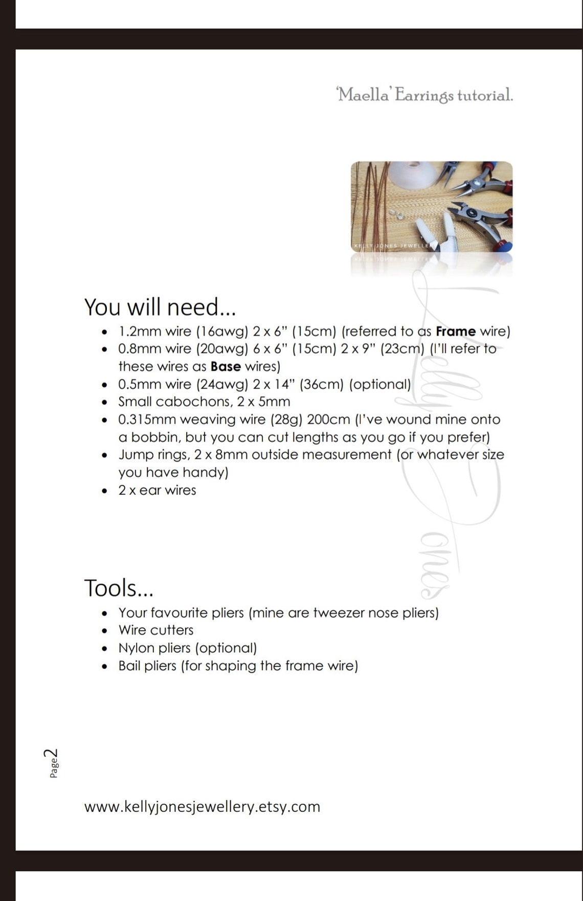 Maella Earrings Tutorial. Wire Wrap Pdf Tutorial Download. Many Pages ...