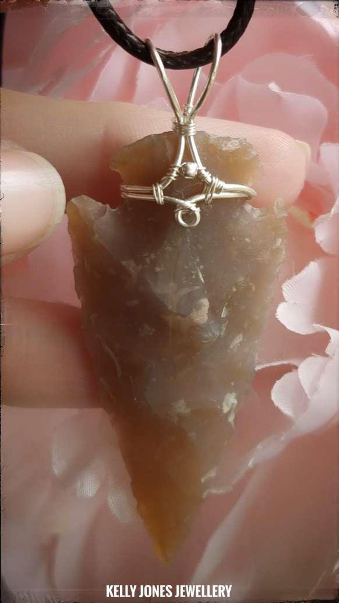 Silver-filled Arrowhead Pendant With Sterling Bead. My Own Design. One ...