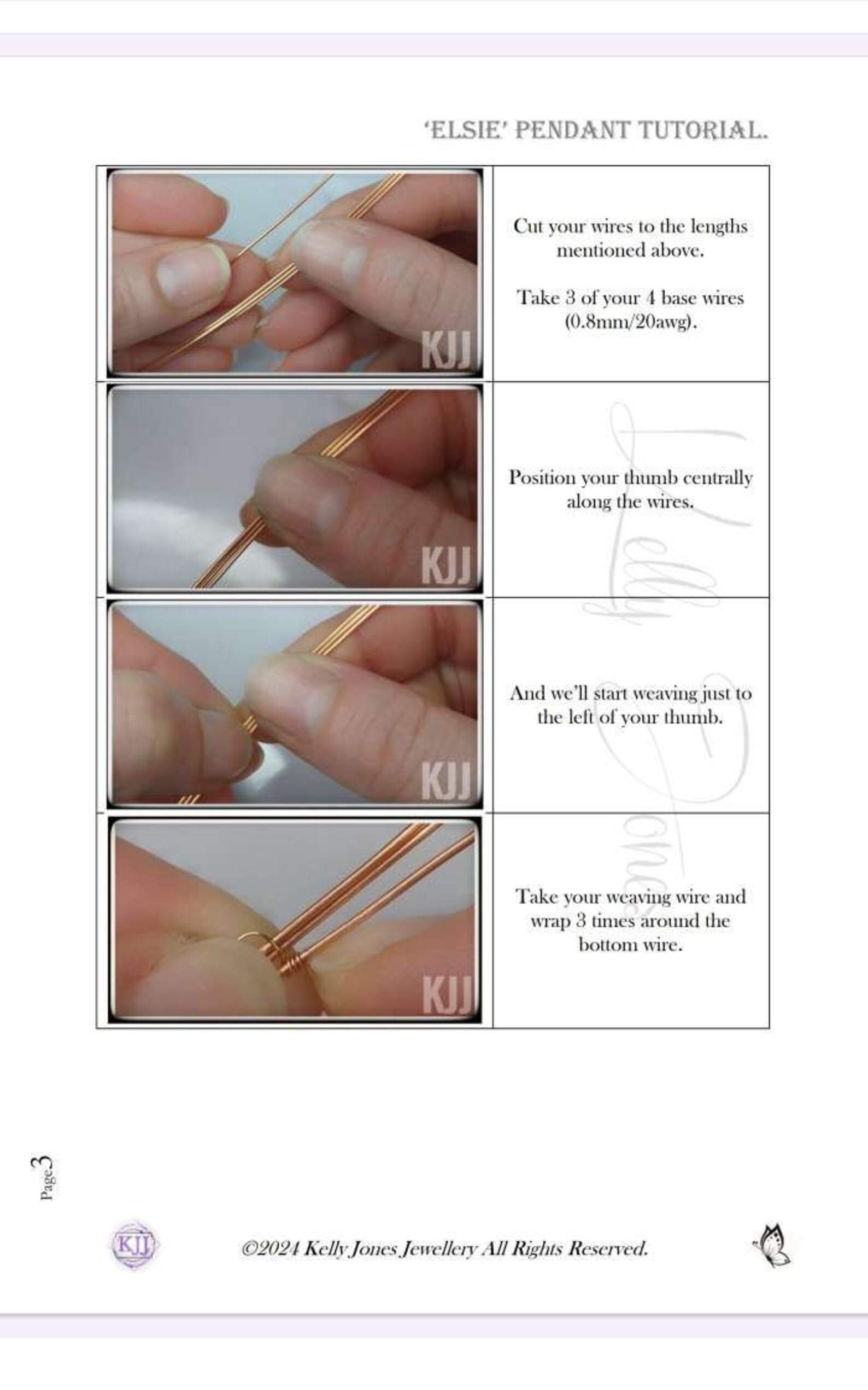 Elsie Pendant Tutorial. Wire Wrap Pdf Tutorial, Download Instantly and ...