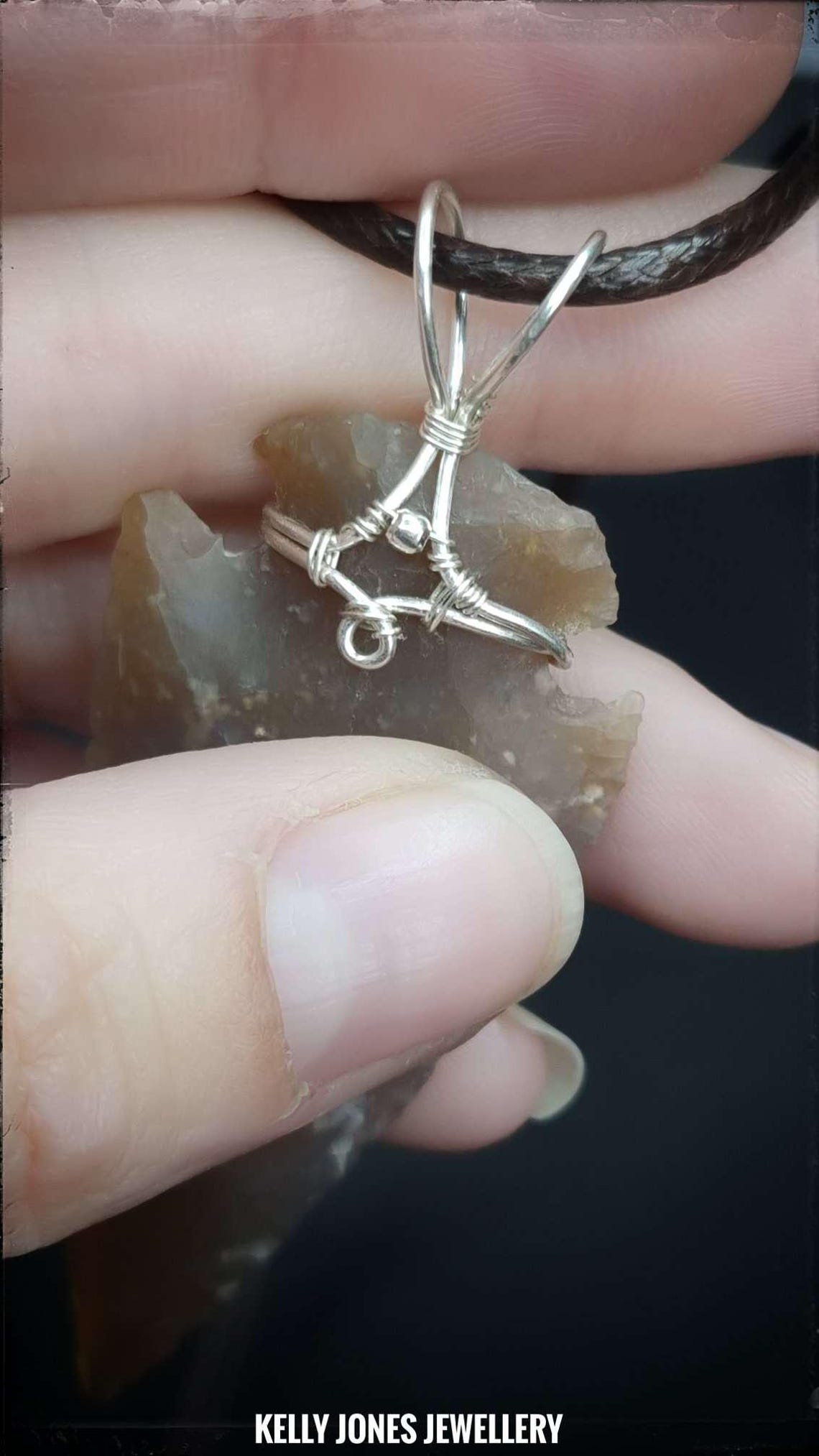 Silver-filled Arrowhead Pendant With Sterling Bead. My Own Design. One ...