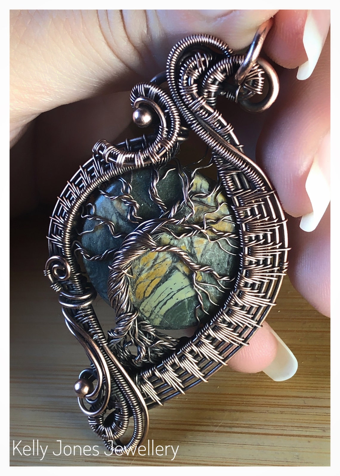 Rowan Frame Pendant With Tree of Life Design Tutorial by Kelly - Etsy
