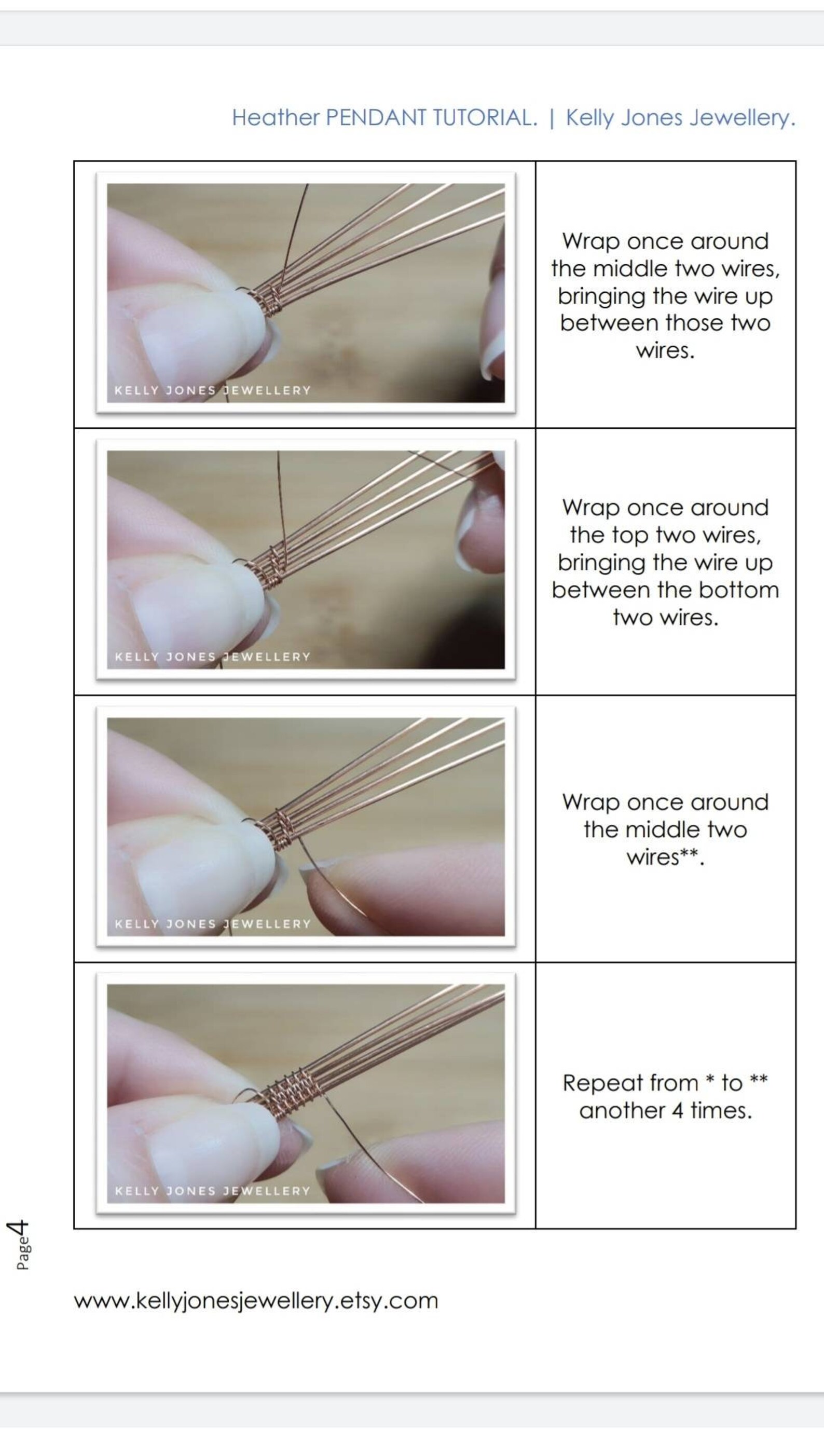 Heather Heart Pendant Tutorial by Kelly Jones. an Instant - Etsy