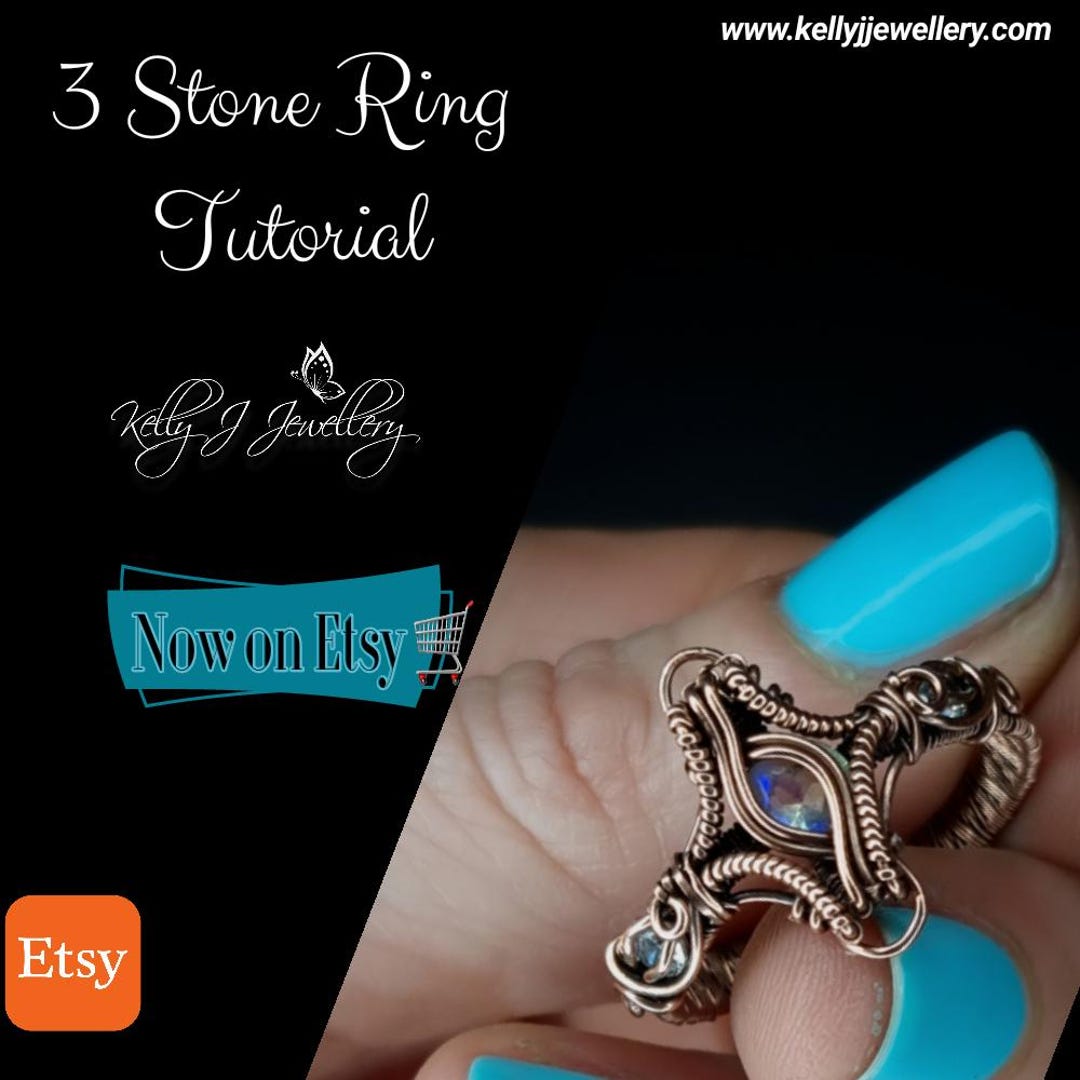 Wire Wrap 3 Stone Ring Tutorial (PDF Download) - Etsy