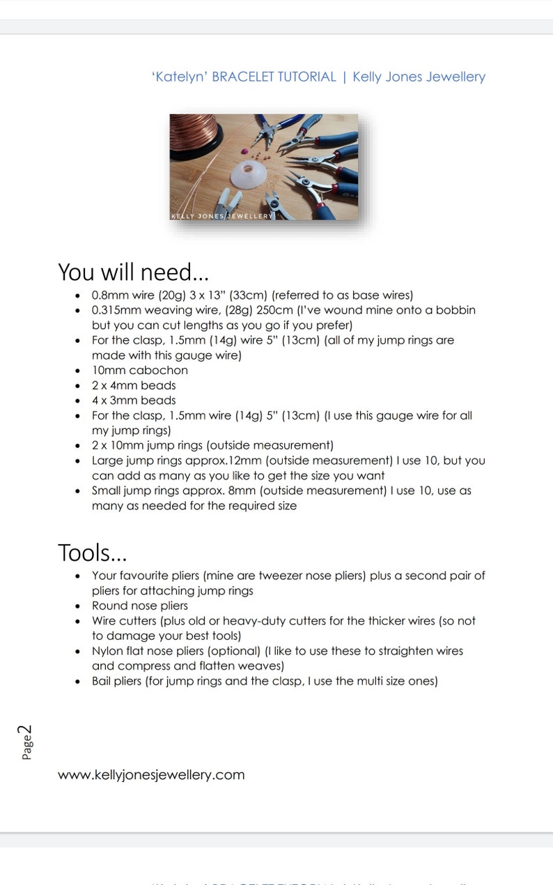 Bracelet Tutorial 'katelyn'. an Instant Download With 38 Pages and Over ...