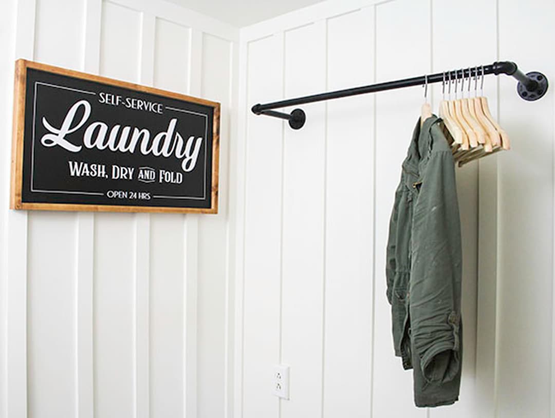 Industrial Laundry Room Drying Clothing Rack - Plumbing Pipe Towel and ...