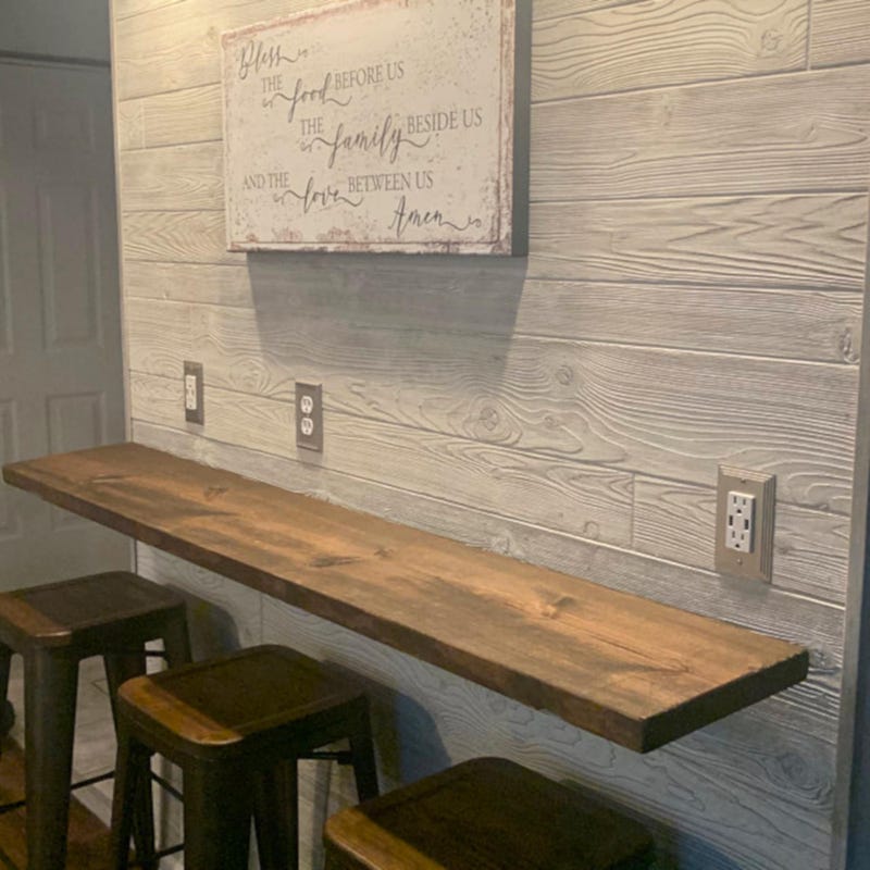 Floating Bar Wood Table - Etsy