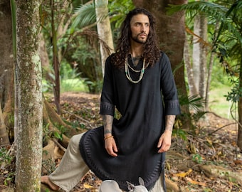 YOSEPH Brown Aramaic Gown Kurta Long Top Male Dress Shirt Biblical ...