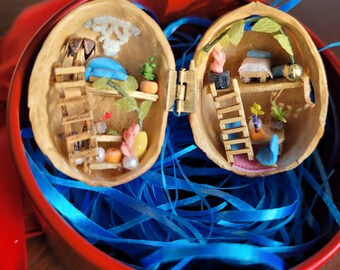 Handmade Walnut Shell Houseminiature House walnut Shell - Etsy