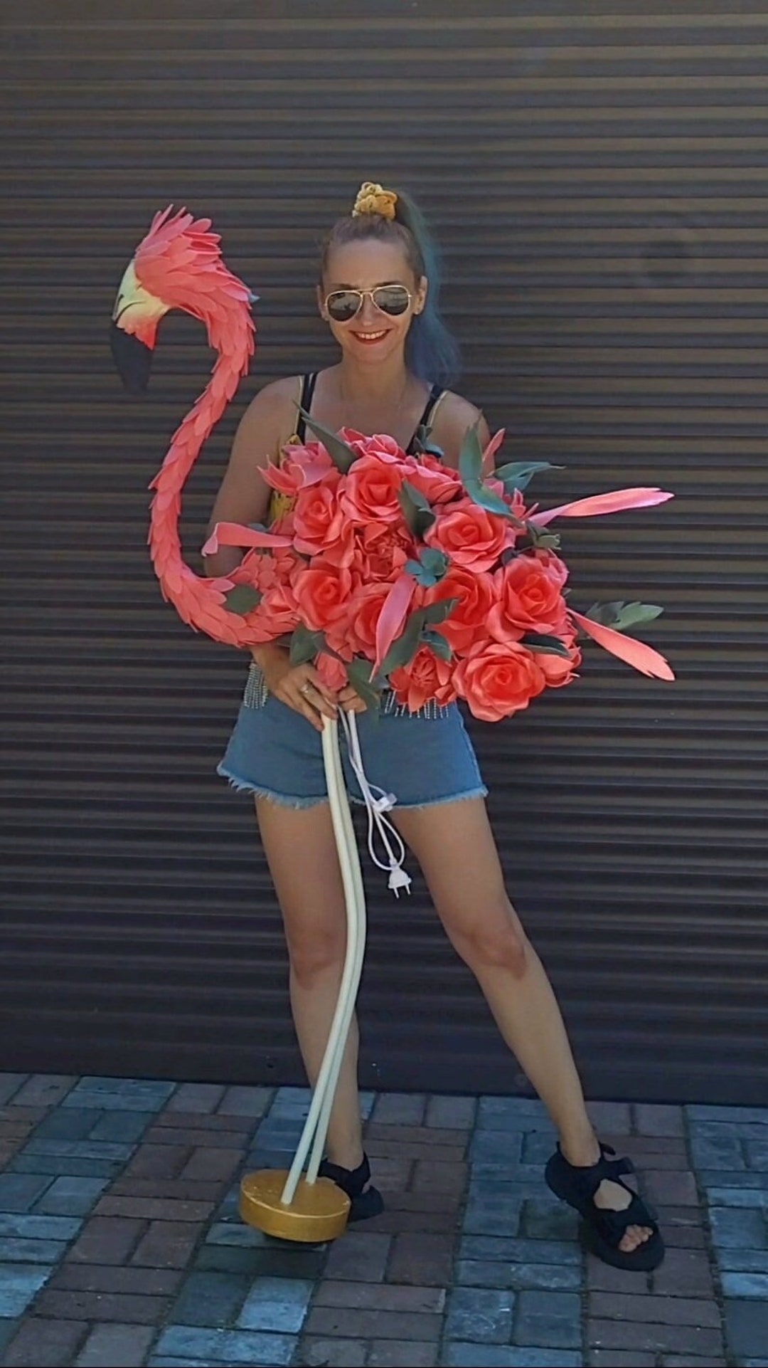 Flamingo Rory Bird in the Pop Art Style of Pink Flamingo Flamingo ...