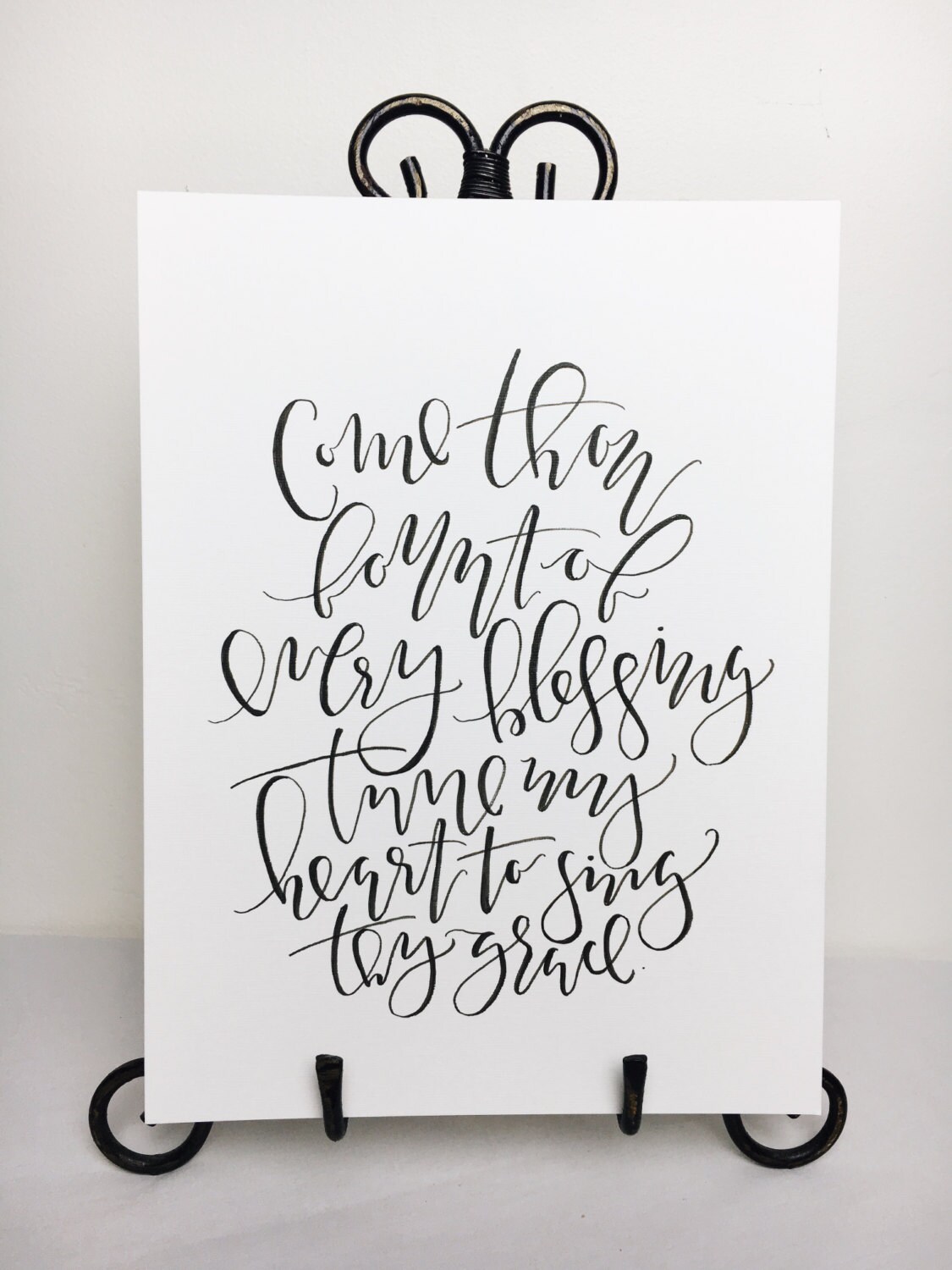 Christian Hymn Calligraphy Print Calligraphy Wall Art 9x12 | Etsy