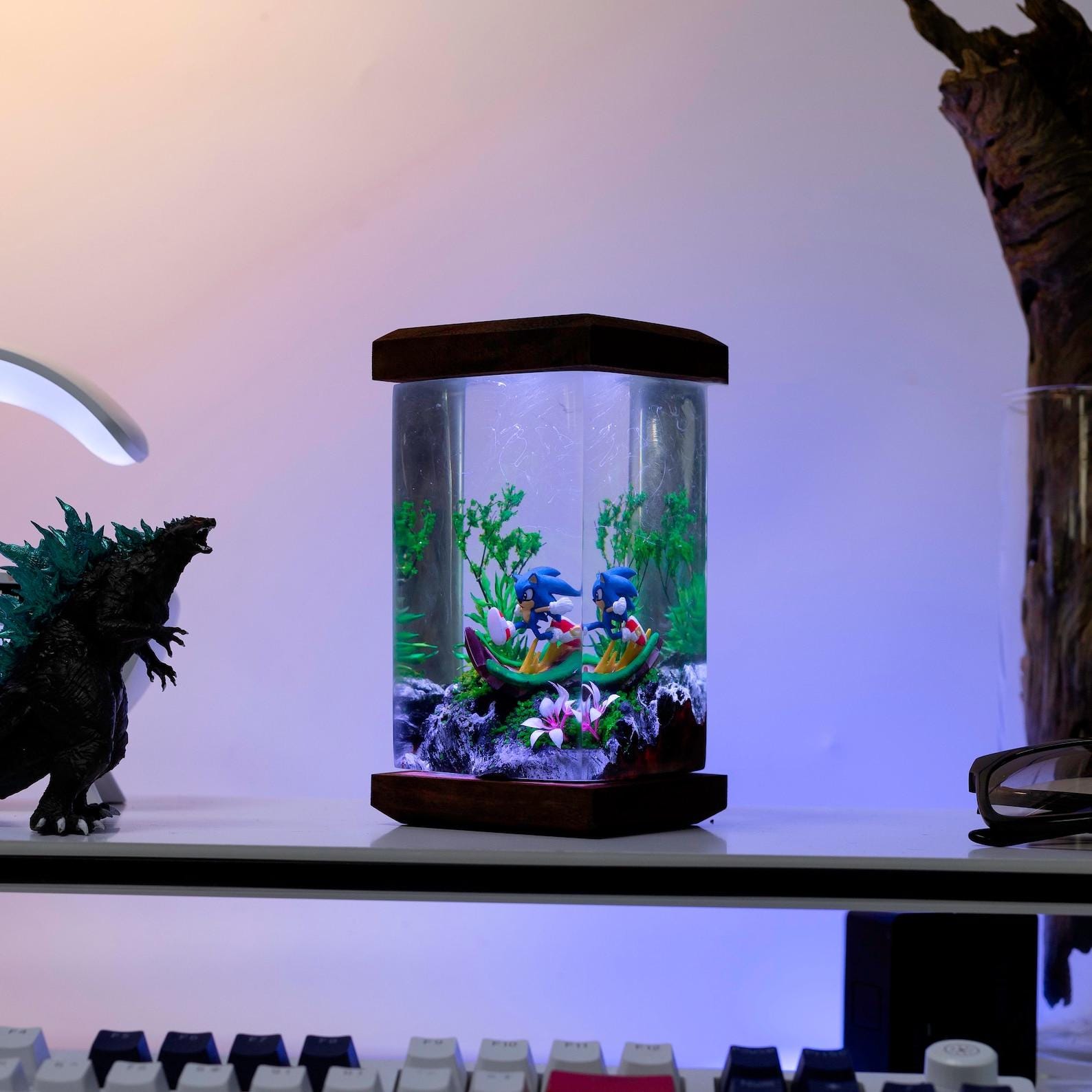 S.onic the Hedgehog Game Handmade Resin Lamp,diorama Resin Epoxy,epoxy ...