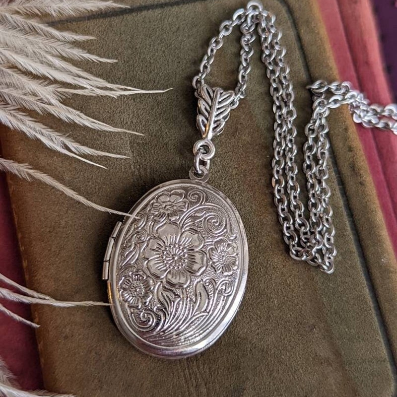 Long Locket Necklace - Etsy