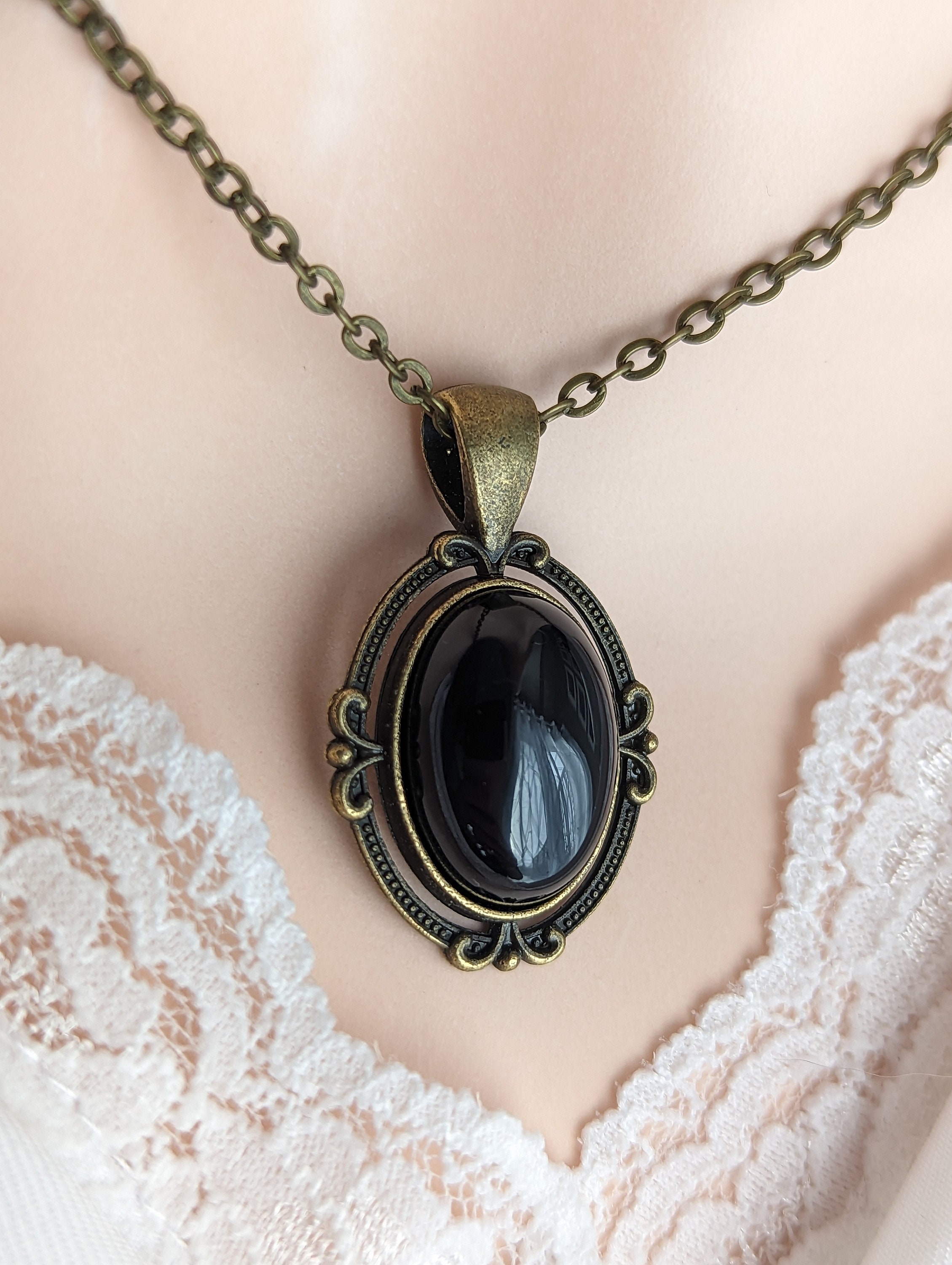 Obsidian Necklace Obsidian Pendant Crystal Jewelry Black - Etsy Canada