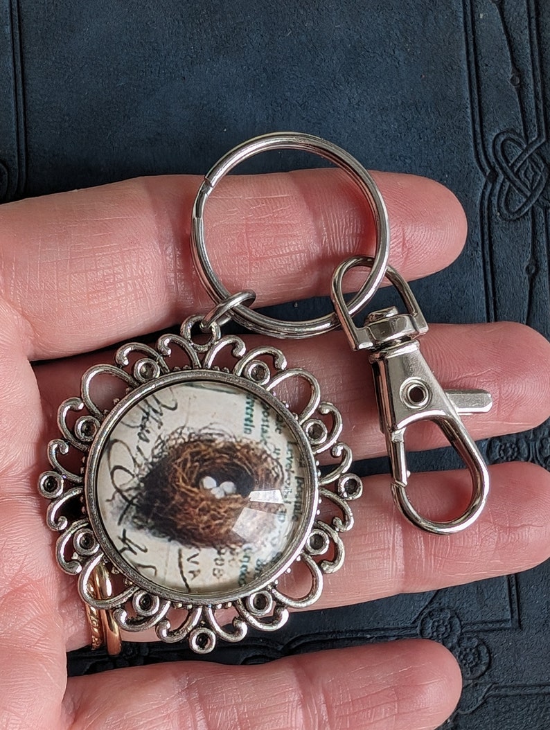 Bird Nest Keychain, Unique Nature Bag Charm, Perfect Gift for Mom on ...