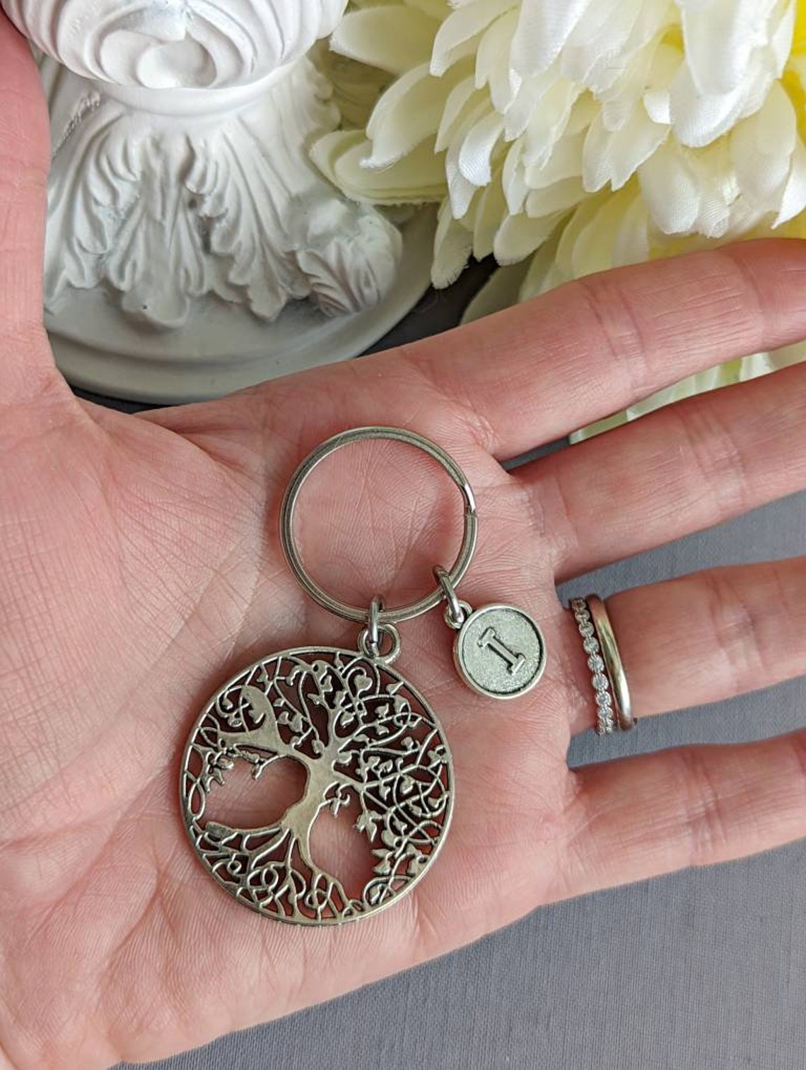 Tree of Life Keychain Family Tree Key Ring Personalized - Etsy
