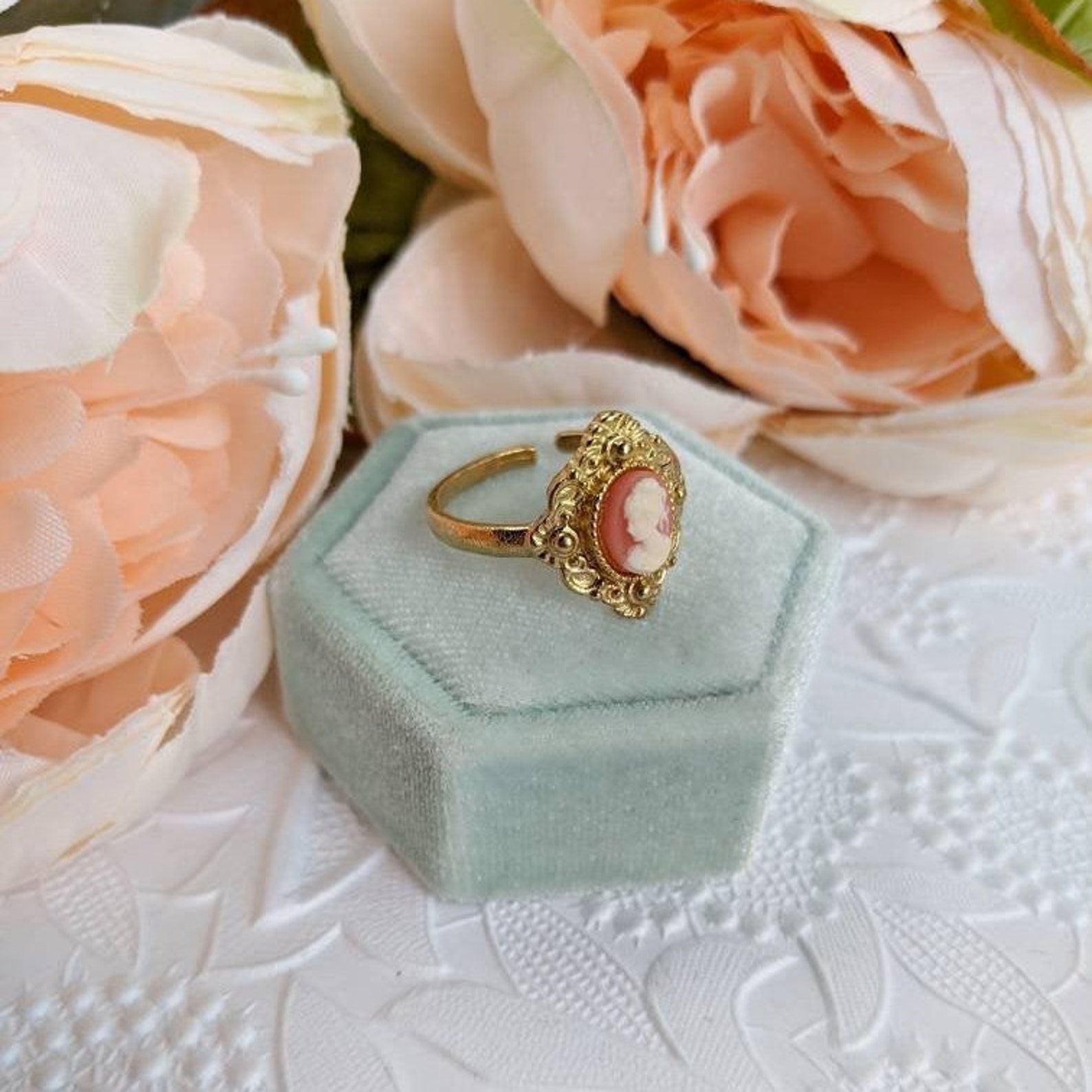 Cameo Ring Victorian Cameo Ring Antique Replica Cameo | Etsy