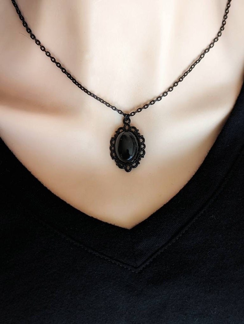 Obsidian Necklace Obsidian Pendant Gemstone Jewelry Black - Etsy Canada